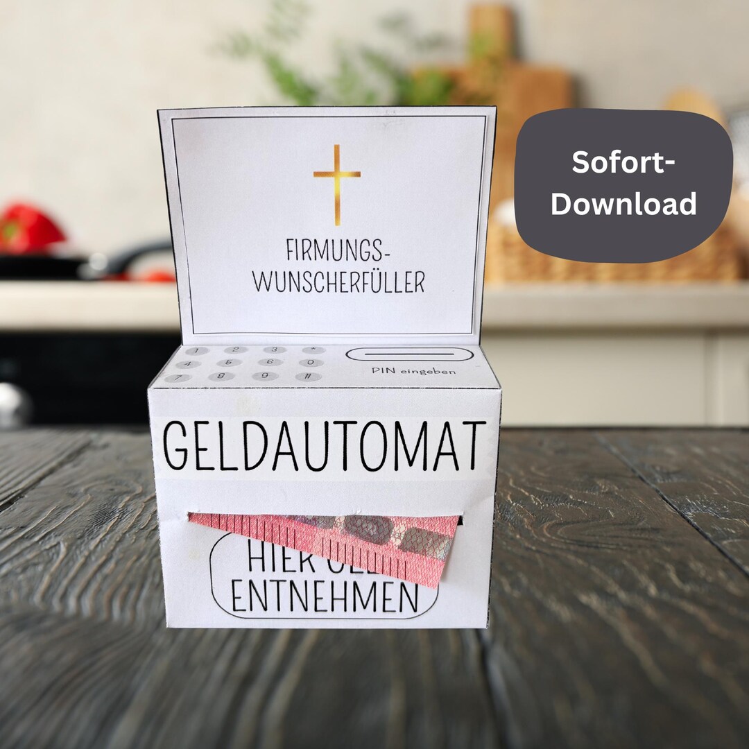 Creative Money Gift for Confirmation I Money Gift ATM Craft Kit I DIY ...