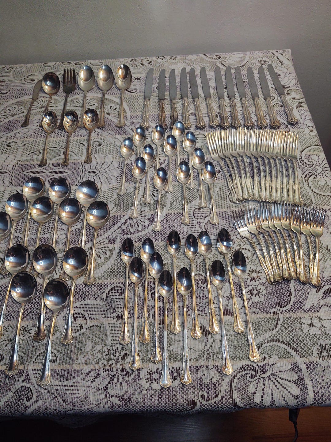 Silver Plate Flatware, 81 Pieces, National Silver Company, Queen ...