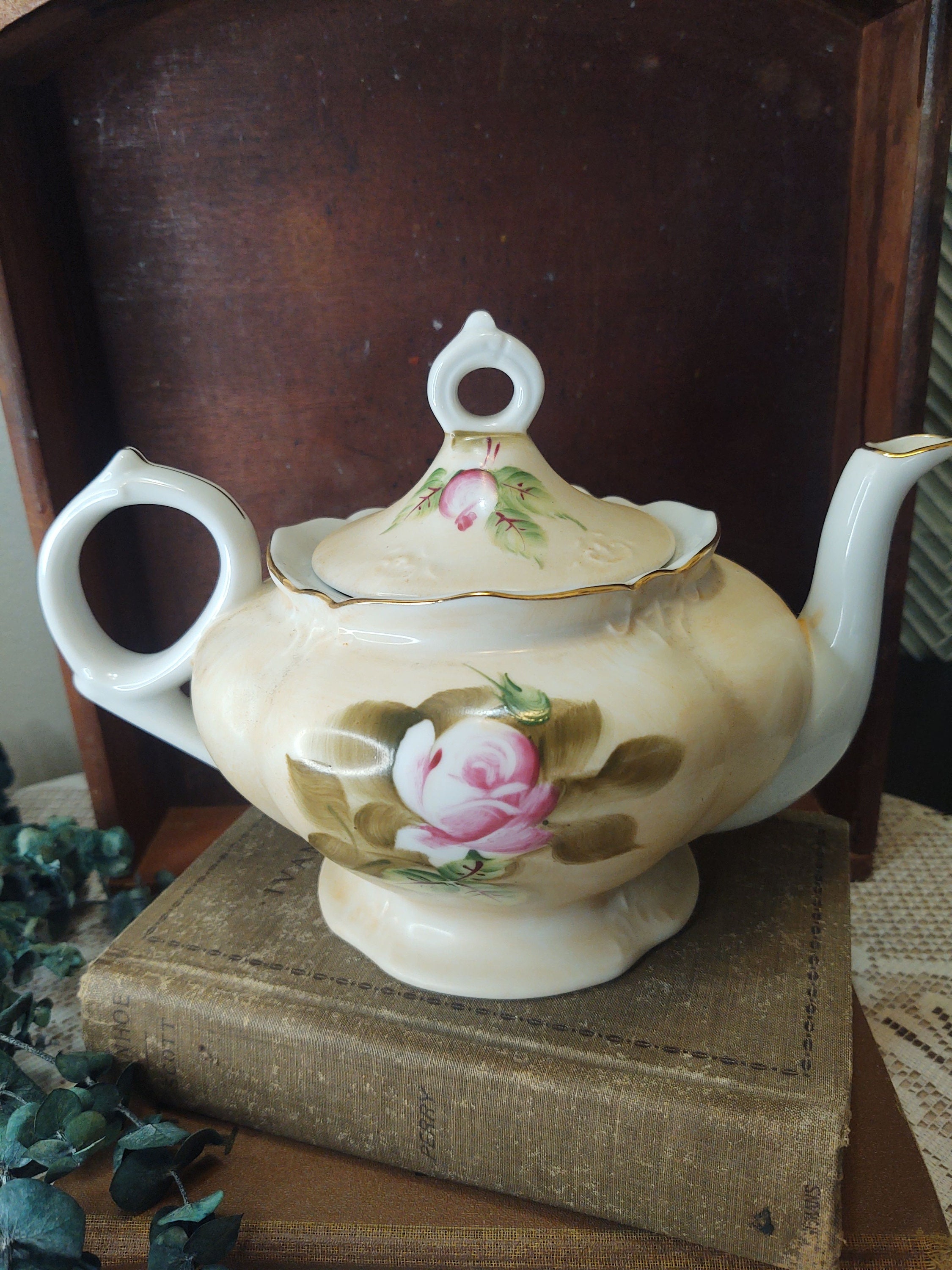 Lefton Music Box Tea Pot 7543, - Etsy