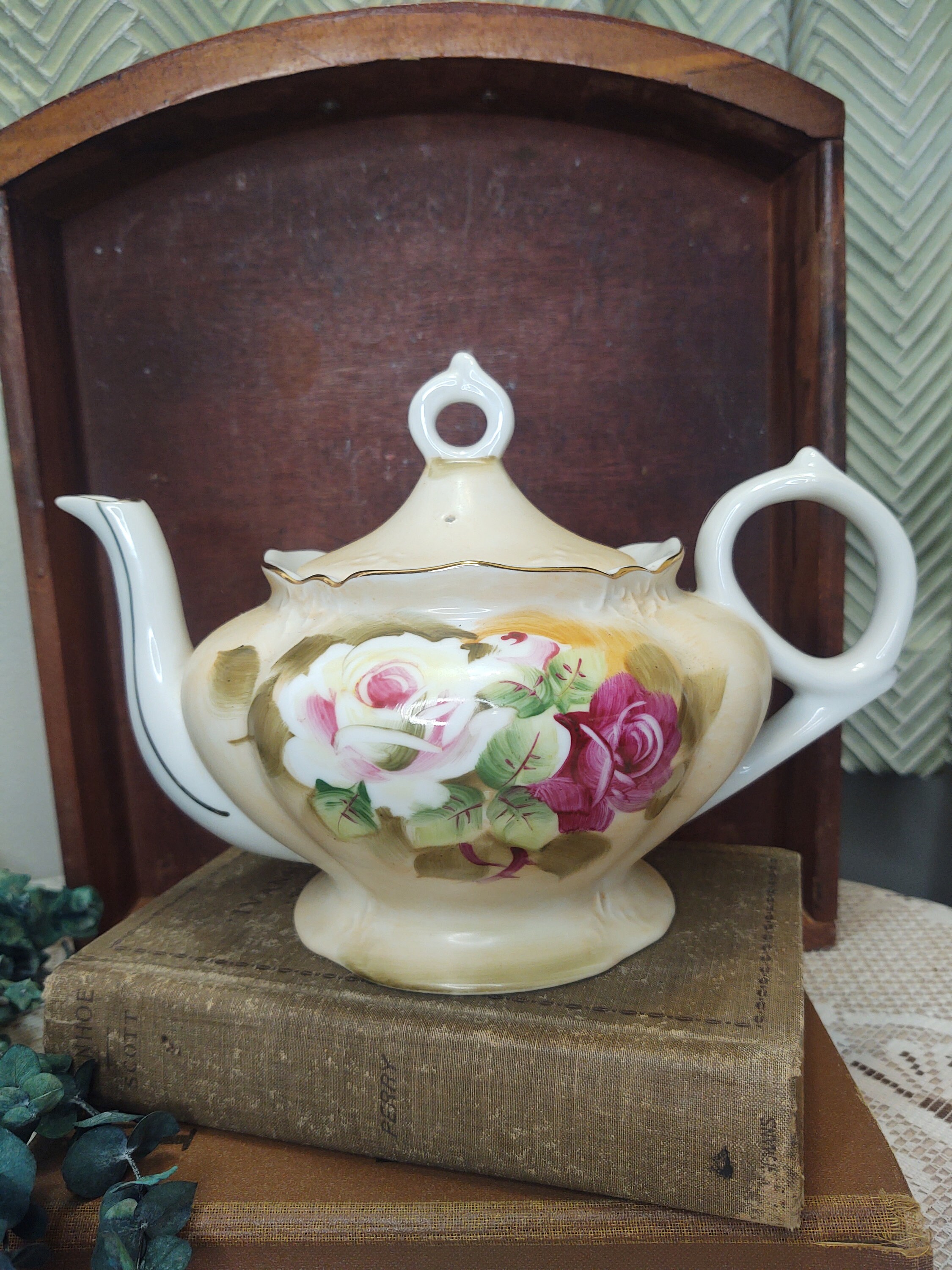 Lefton Music Box Tea Pot 7543, - Etsy
