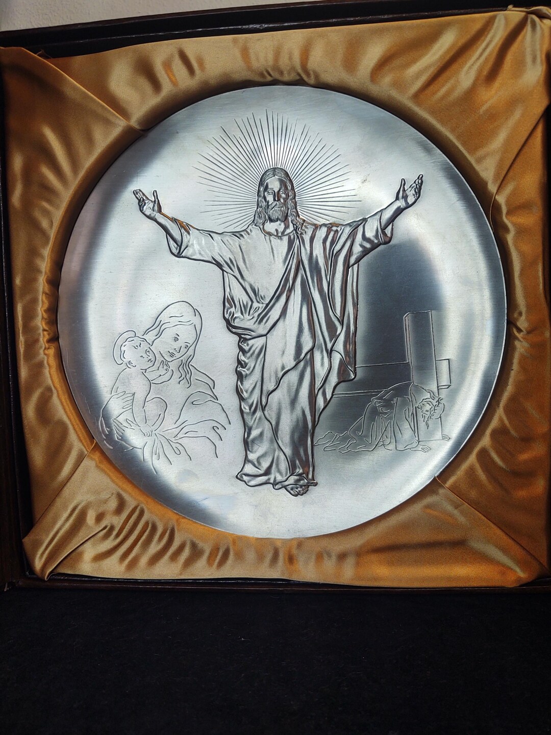 Pewter Plate of Jesus, Hamilton Mint, 1975, Original Storage Box - Etsy