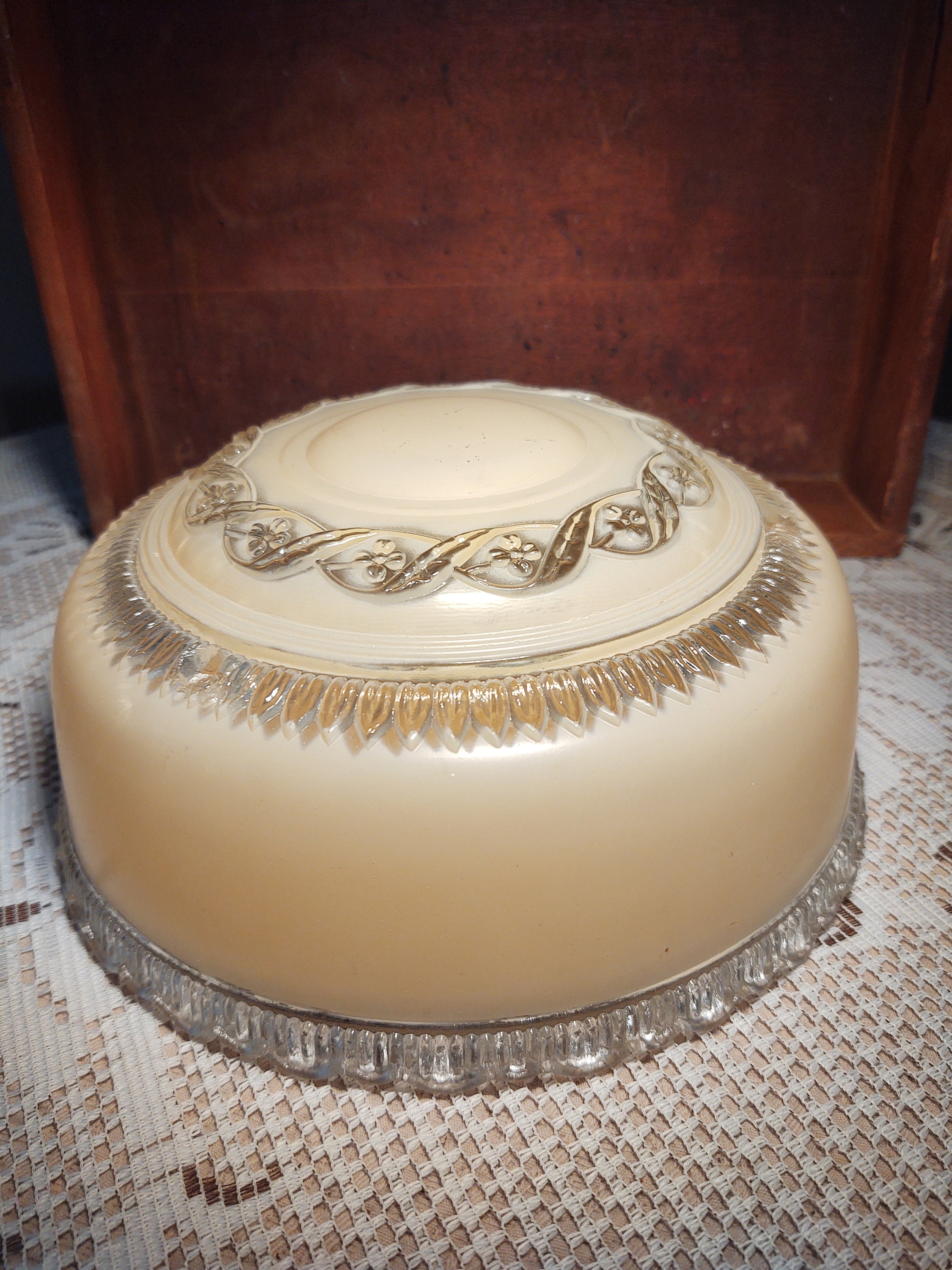 1940's Glass Light Fixture Shade - Etsy