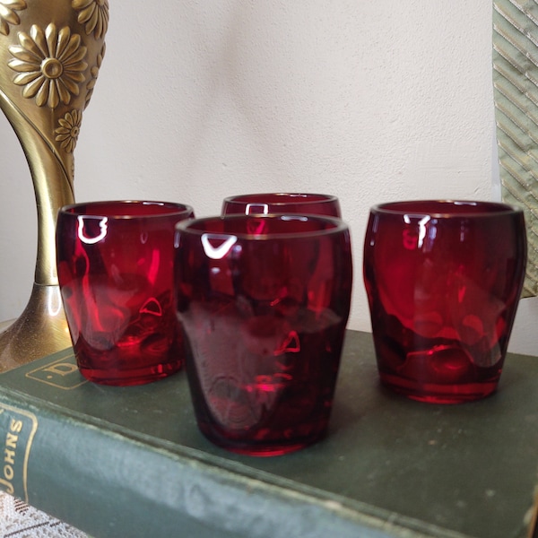Ruby Red Shot Glasses - Etsy