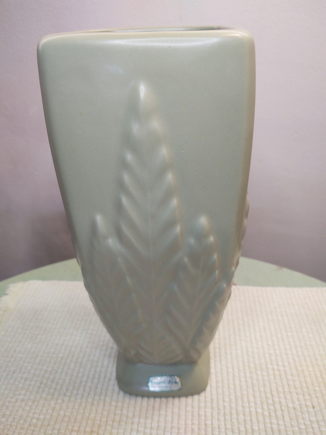 Haeger Pottery Moss Green Vase - Etsy