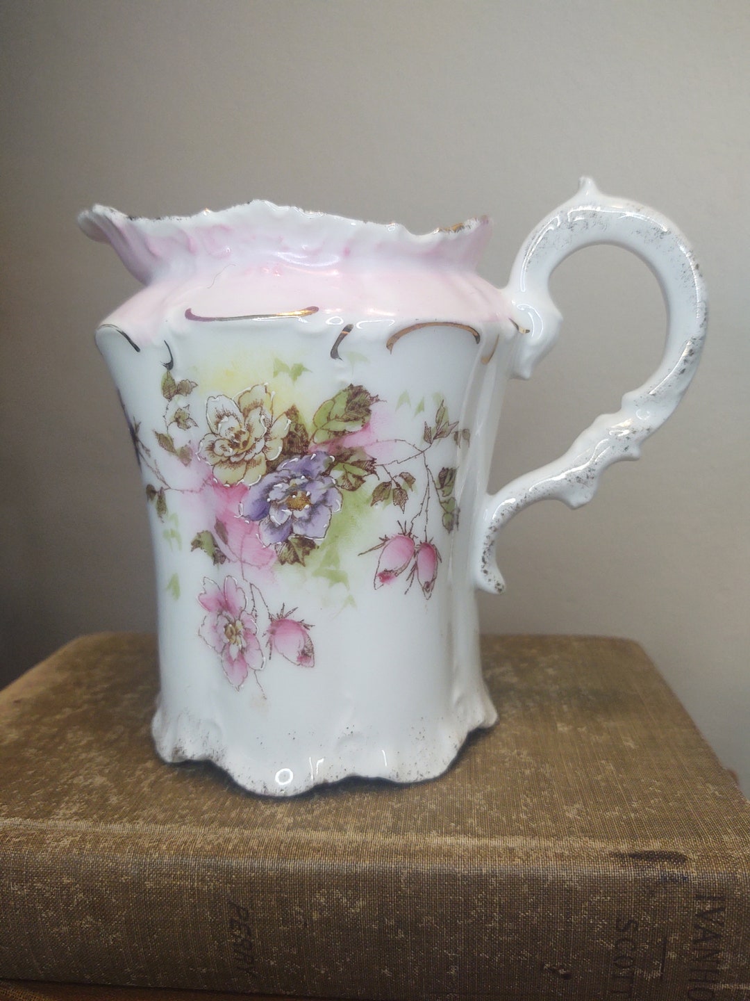 Porcelain Pitcher, Floral Design - Etsy