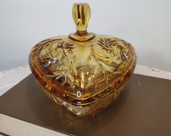 Hazel Atlas Amber Triangle Candy Dish Vintage - Etsy
