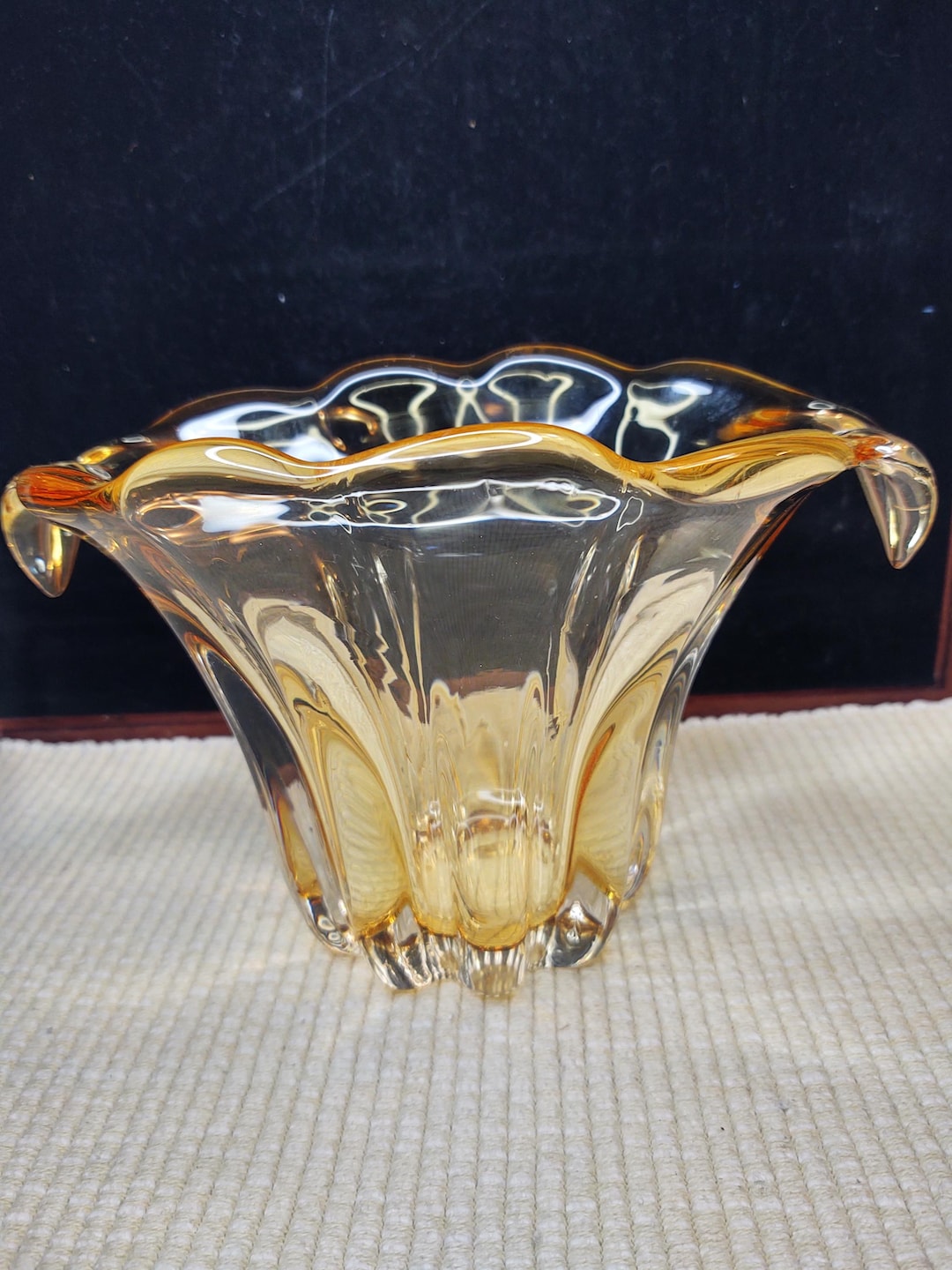 Waterfall Tulip Vase, Murano Style Art Glass - Etsy