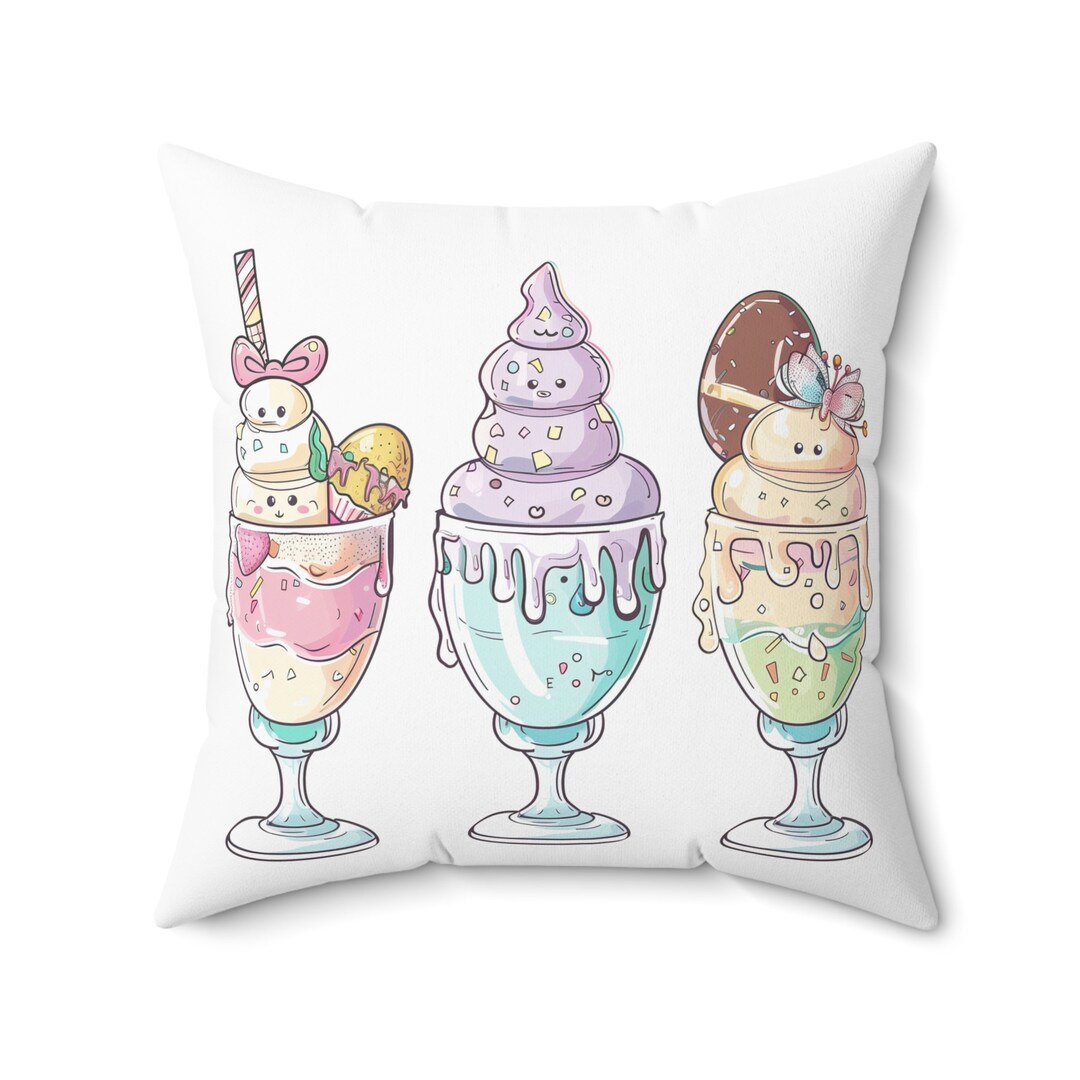 White Pillow Kawaii ICE CREAM Cups Personalized Gifts for Kids and ...