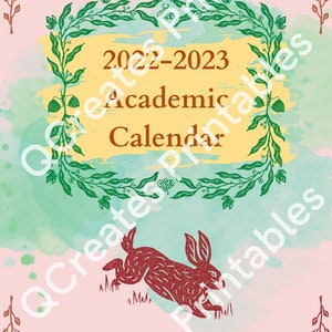 2022-2023 Cottagecore Academic Calendar PDF Download - Etsy
