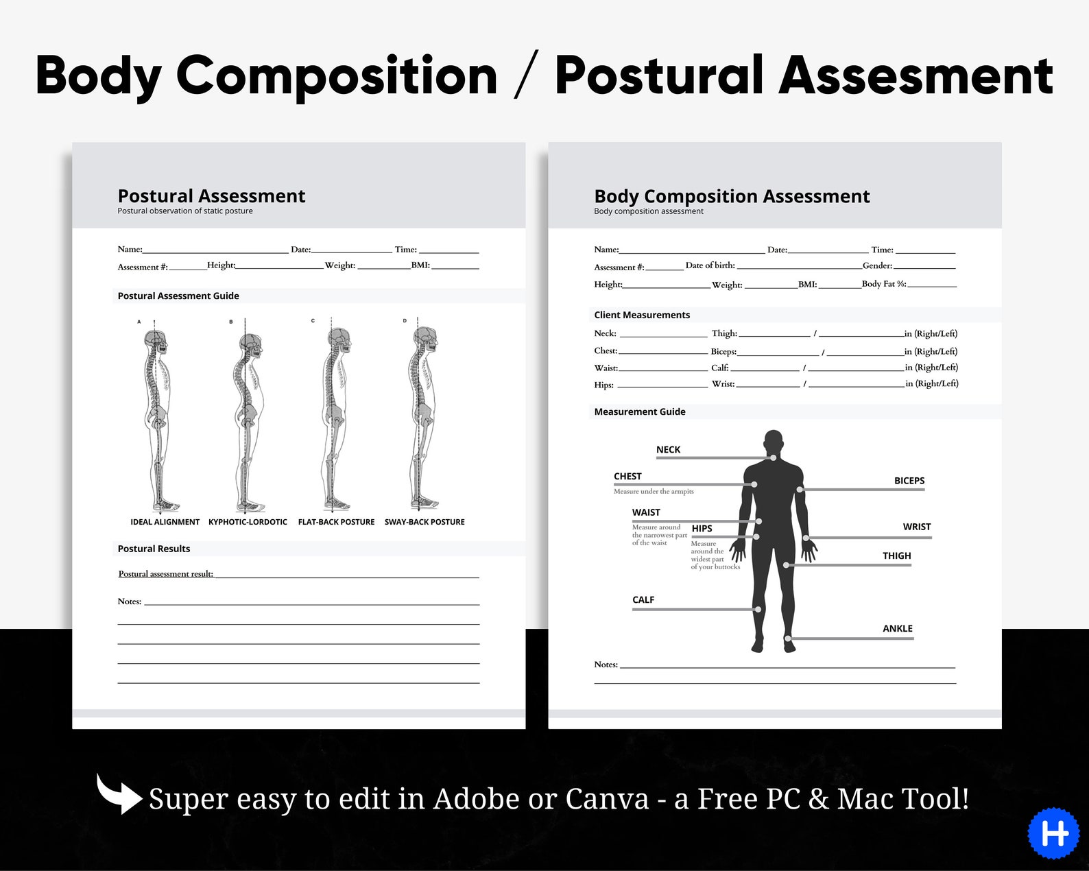 PERSONAL TRAINER Client Intake Form, Personal Trainer Forms, PARQ ...