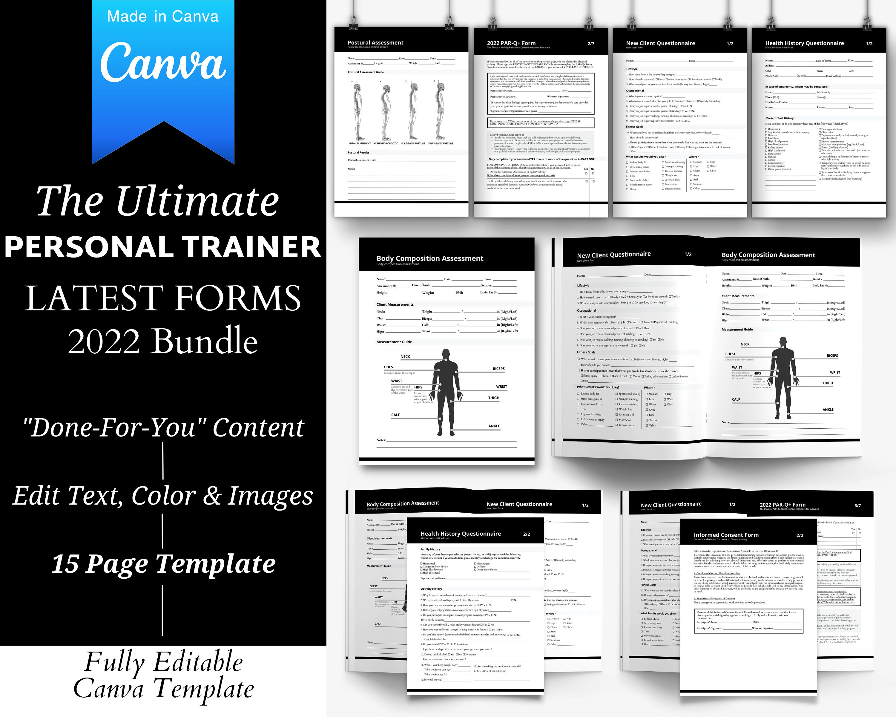 POSTURAL ASSESSMENT Personal Trainer Form, Postural Alignment, Personal ...