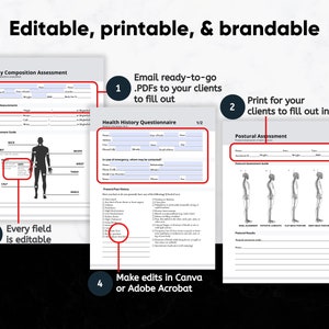 PERSONAL TRAINER Client Intake Form, Personal Trainer Forms, PARQ ...