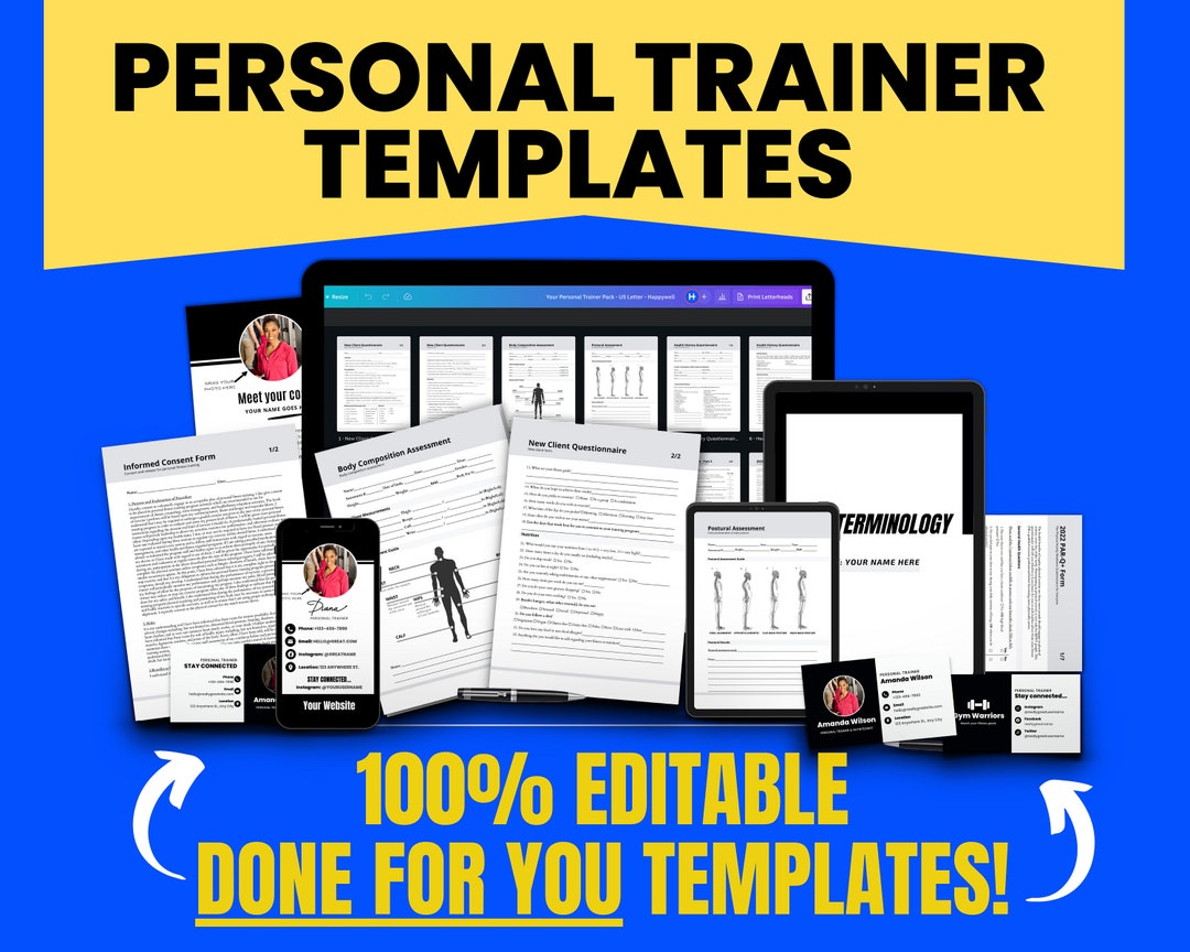 MEGA PERSONAL Trainer Template, Personal Trainer Bundle, Personal ...