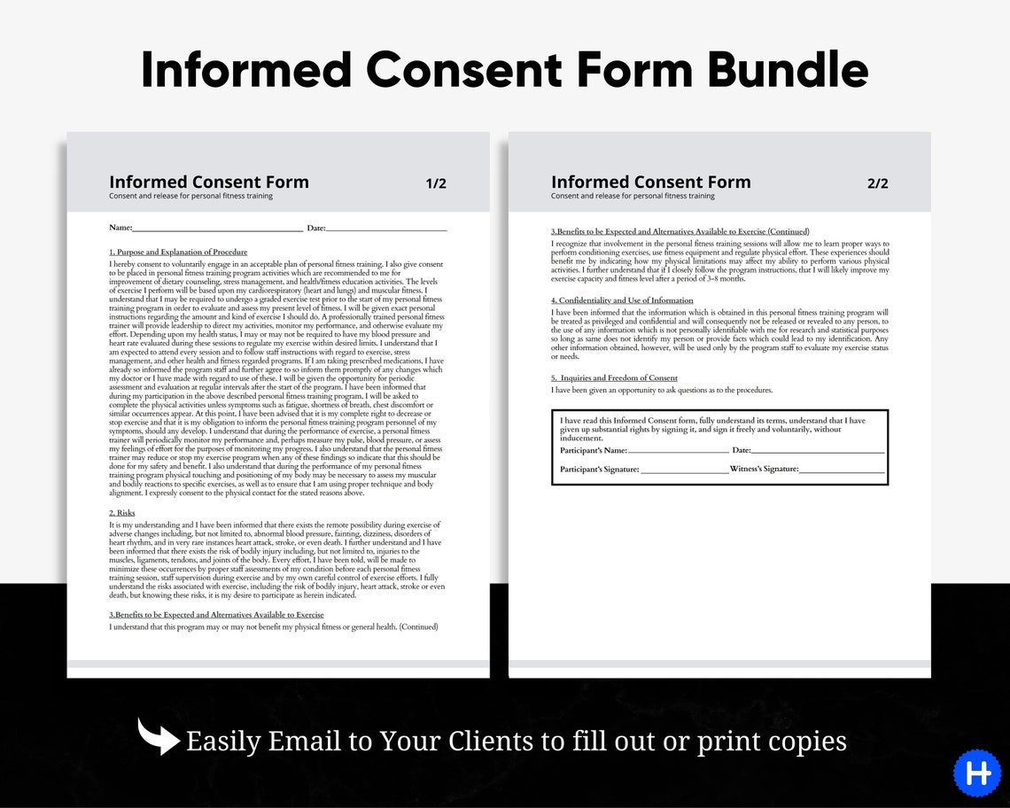 PERSONAL TRAINER Client Intake Form Personal Trainer Forms - Etsy