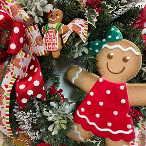 Christmas Gingerbread Girl Wreath - Etsy