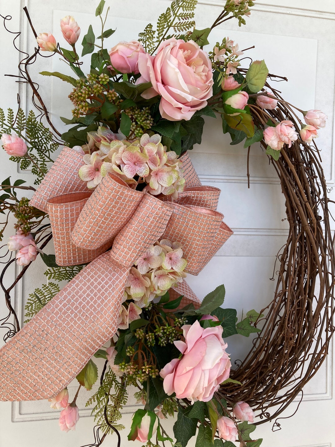 Victorian Wreath Romantic Wreath Front Door or Home Decor Wreath Oval ...