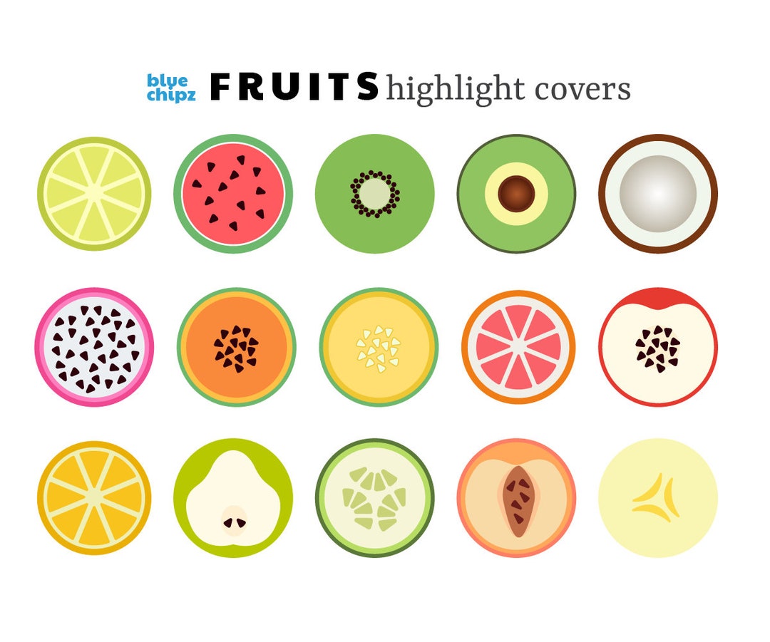15 Instagram Highlights and Covers - Fruits Inspired, Colorful Funny IG ...