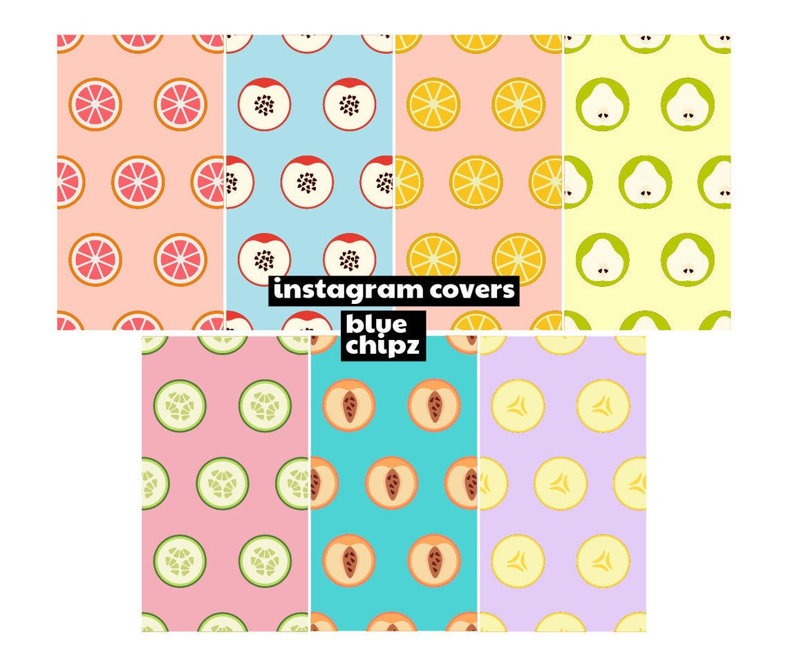 15 Instagram Highlights and Covers - Fruits Inspired, Colorful Funny IG ...