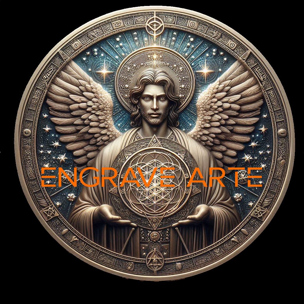 Archangel Metatron Coin 3D Depth Map Digital File - PNG, SVG, JPG ...