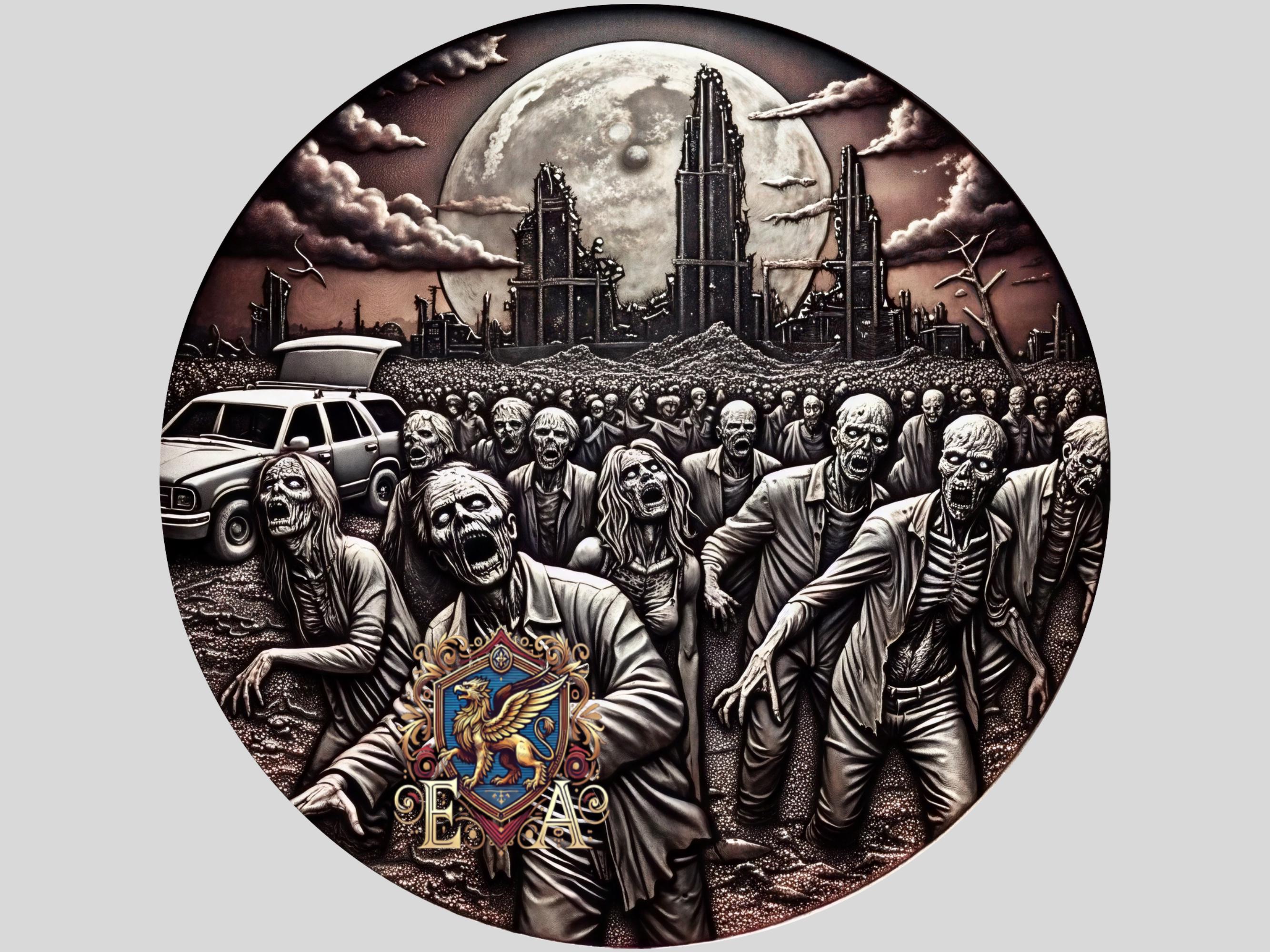 Zombie Apocalypse 3D Depth Map Digital File - PNG, SVG, JPG Formats for ...