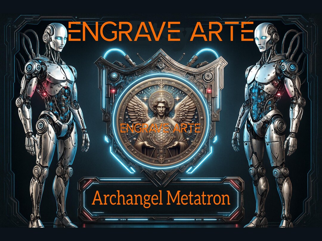 Archangel Metatron Coin 3D Depth Map Digital File - PNG, SVG, JPG ...