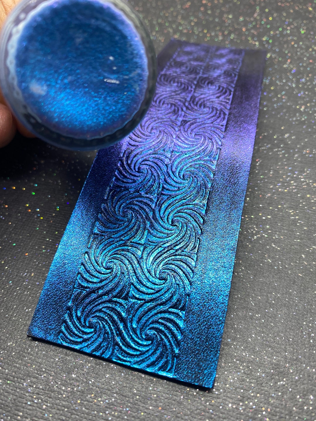 Leather Top Coat Finish || 1oz Glass Dropper Bottle || Blue Violet ...