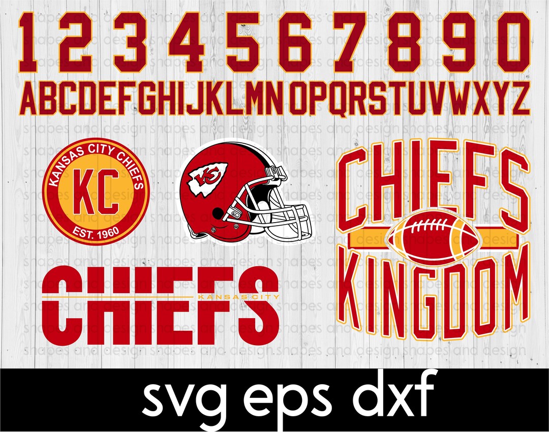 Kansas SVG Bundle Logos / Chiefs Numbers and Letters of the - Etsy