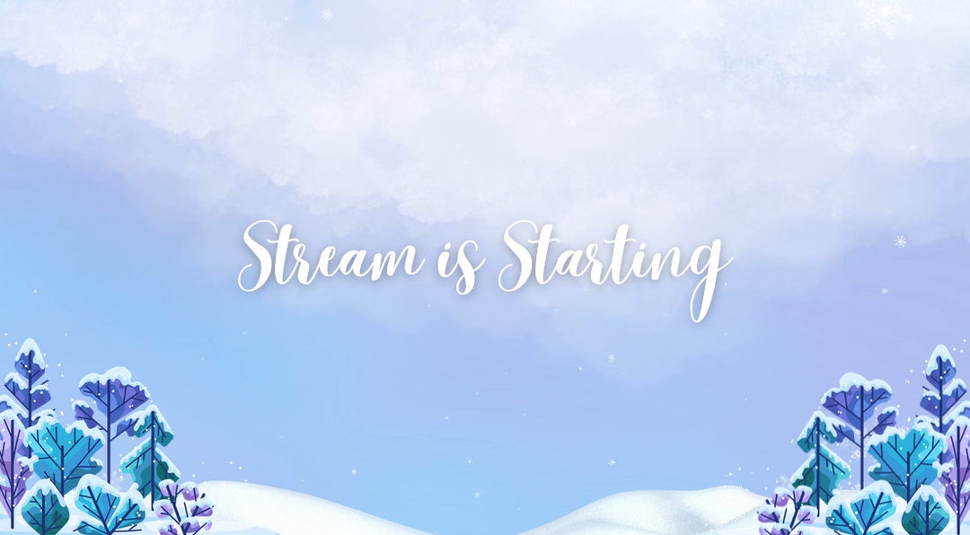 Animated Winter Snow Themed Starting Ending BRB Screens for Use in OBS ...