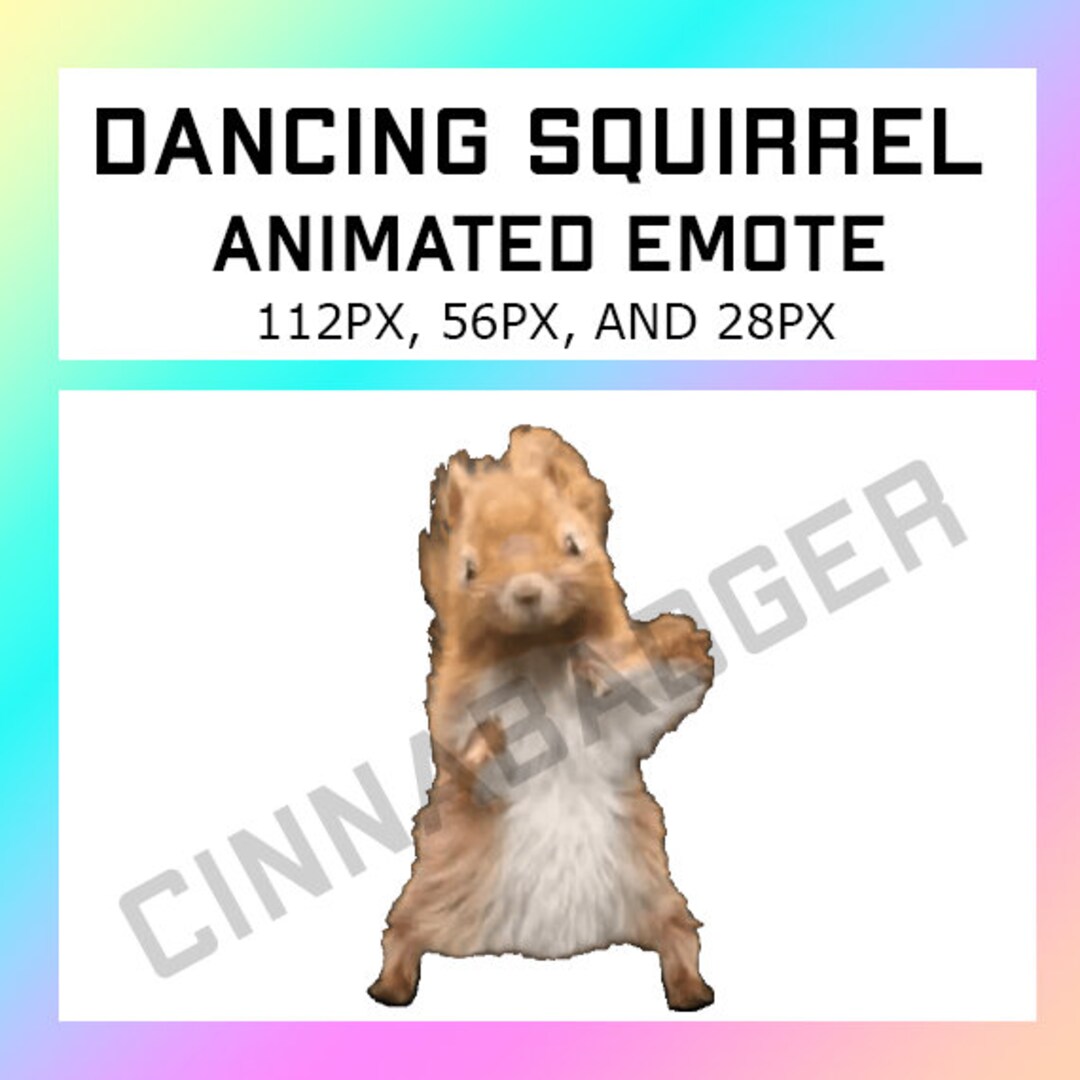 Animated Dancing Squirrel Tiktok Meme Emote for Use on Streaming Sites ...