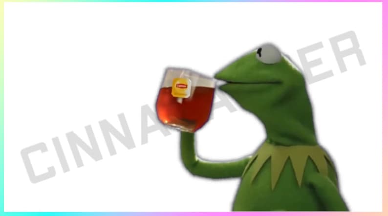 Transparent Tea Sipping Meme Stream Decoration for Use in OBS by ...