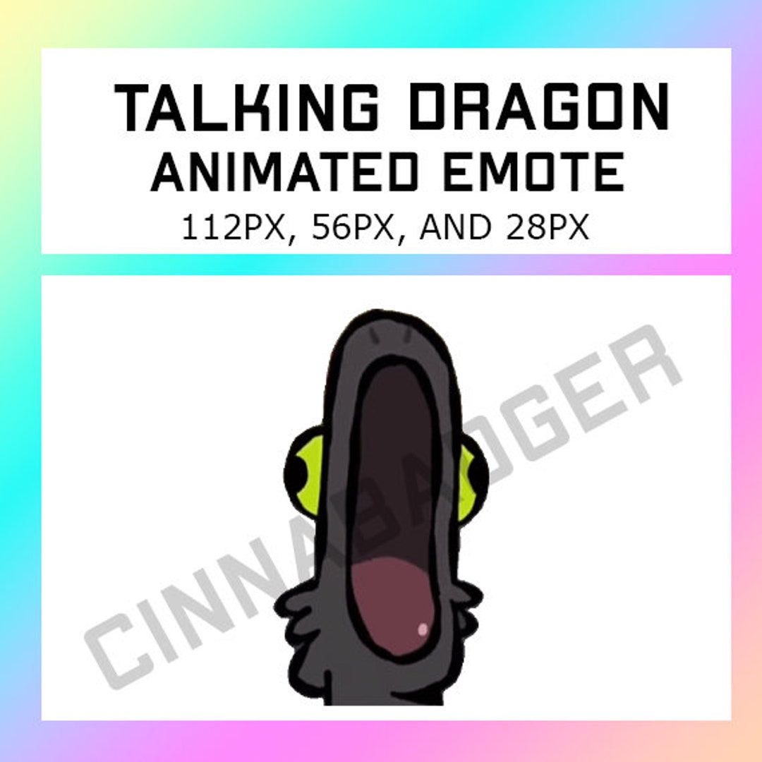 Animated Dancing Black Dragon Open Close Mouth Tiktok Meme Emote for ...