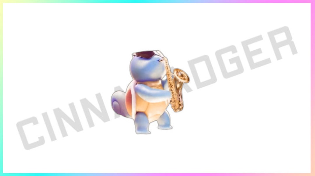 Transparent Background Blue Turtle With Sax With Music Stream ...