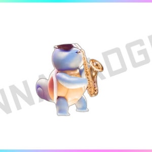 Transparent Background Blue Turtle With Sax With Music Stream ...