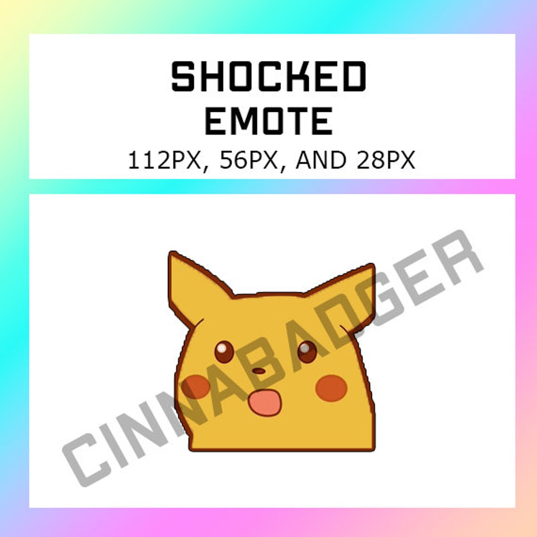 Non-animated Shocked Emote for Use on Streaming Sites Such as Twitch ...