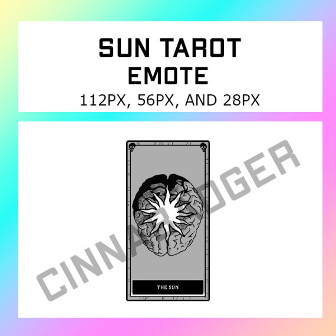 Non-animated Tarot Card the Sun Emote for Use on Streaming Sites Such ...