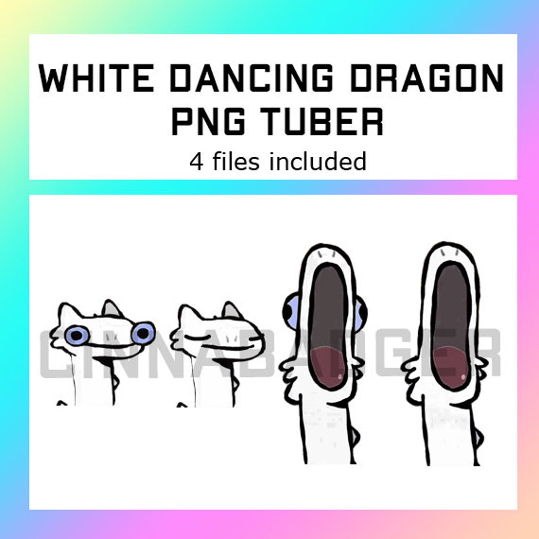 White Dragon PNG Tuber Vtuber From the Viral Dancing Meme on Tiktok to ...