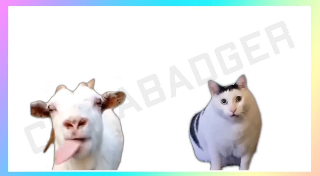 Transparent Background Talking Goat and Huh Cat Decoration for Channel ...