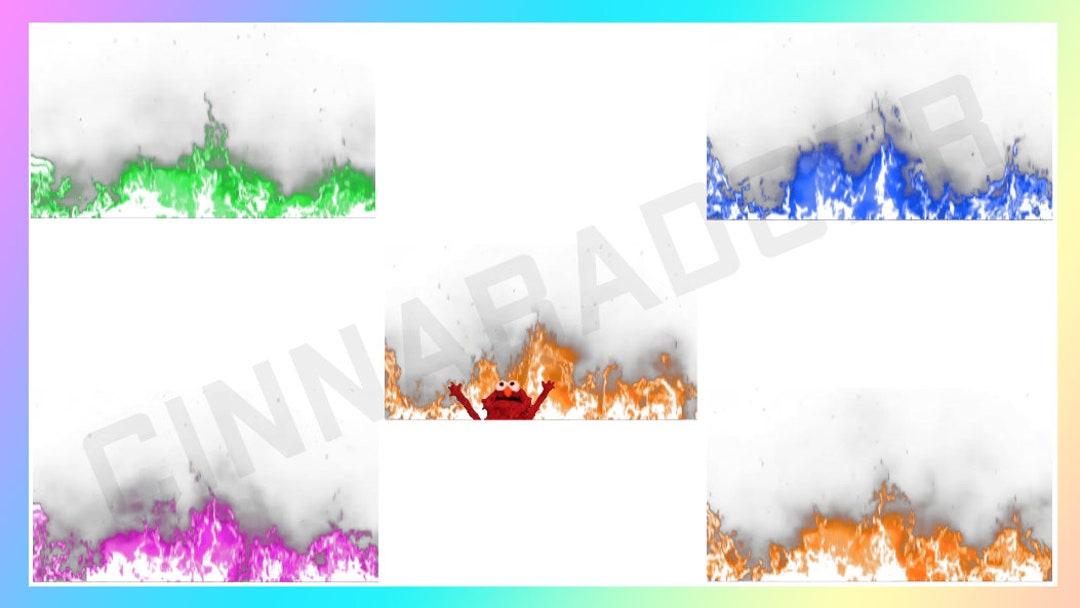 Transparent Fire Stream Decoration Bundle for Use in OBS by Content ...