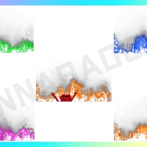 Transparent Fire Stream Decoration Bundle for Use in OBS by Content ...
