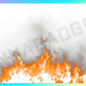 Transparent Fire Stream Decoration for Use in OBS by Content Creators ...