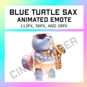 Animated Dancing Blue Turtle Epic Saxophone Sax Tiktok Meme Emote for ...