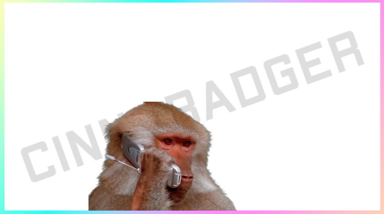 Transparent Background Dialing Out Calling Monkey Stream Decoration for ...