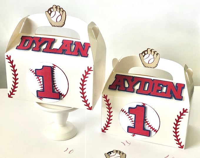 Baseball Favor Boxes - Etsy