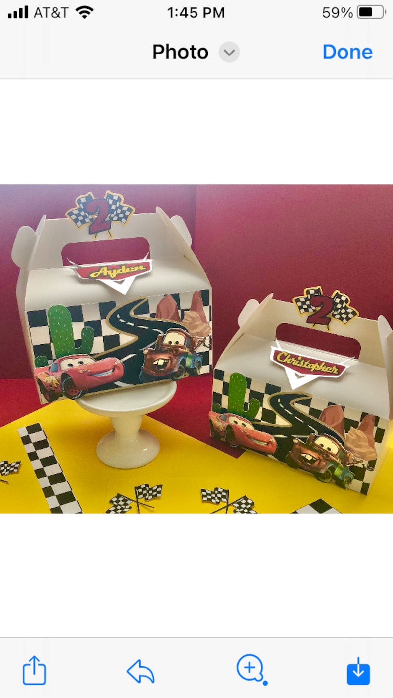 Cars Favor Box - Etsy