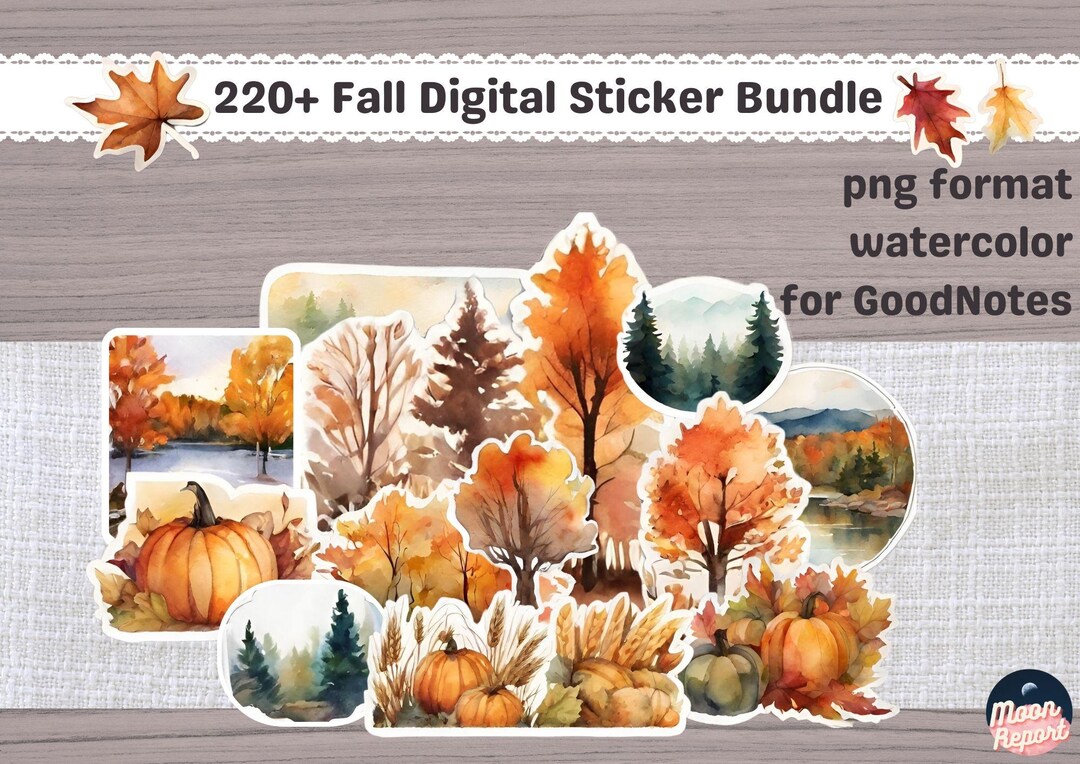 220 Cozy Fall Digital Sticker Bundle Fall-themed Planner Stickers ...
