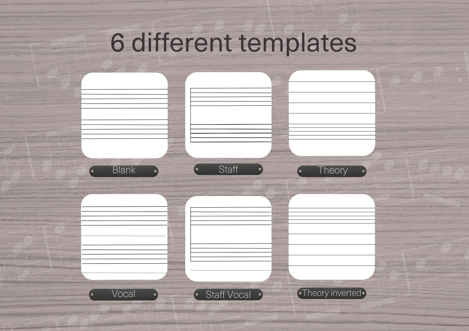 Dark Academia Style Music Note Sheet Digital Notebook A4 & Goodnotes - Etsy