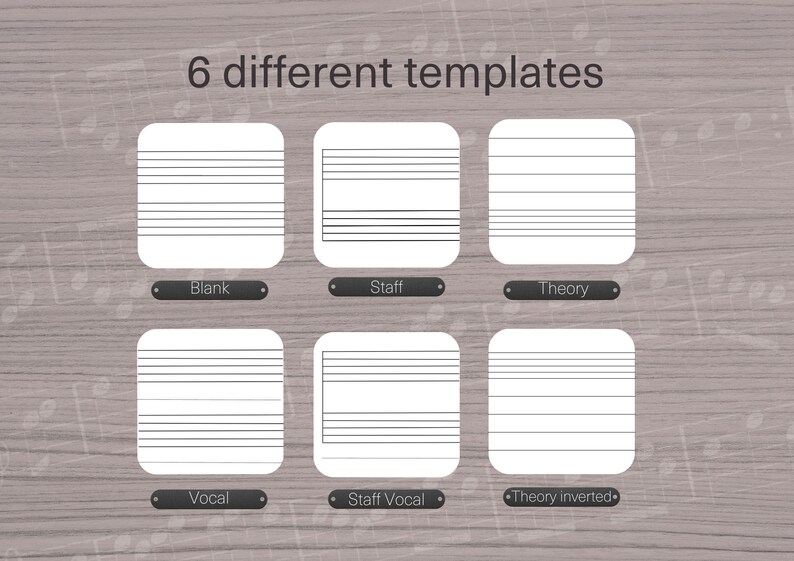 Dark Academia Style Music Note Sheet Digital Notebook A4 & Goodnotes - Etsy