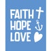 Faith Hope Love | Poster | Print | Wall Art | Children Bedroom | Bible ...
