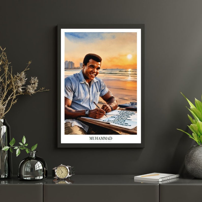 Muhammad Ali, Instant Download, Digital Print, Art, Motivational, Boxer ...