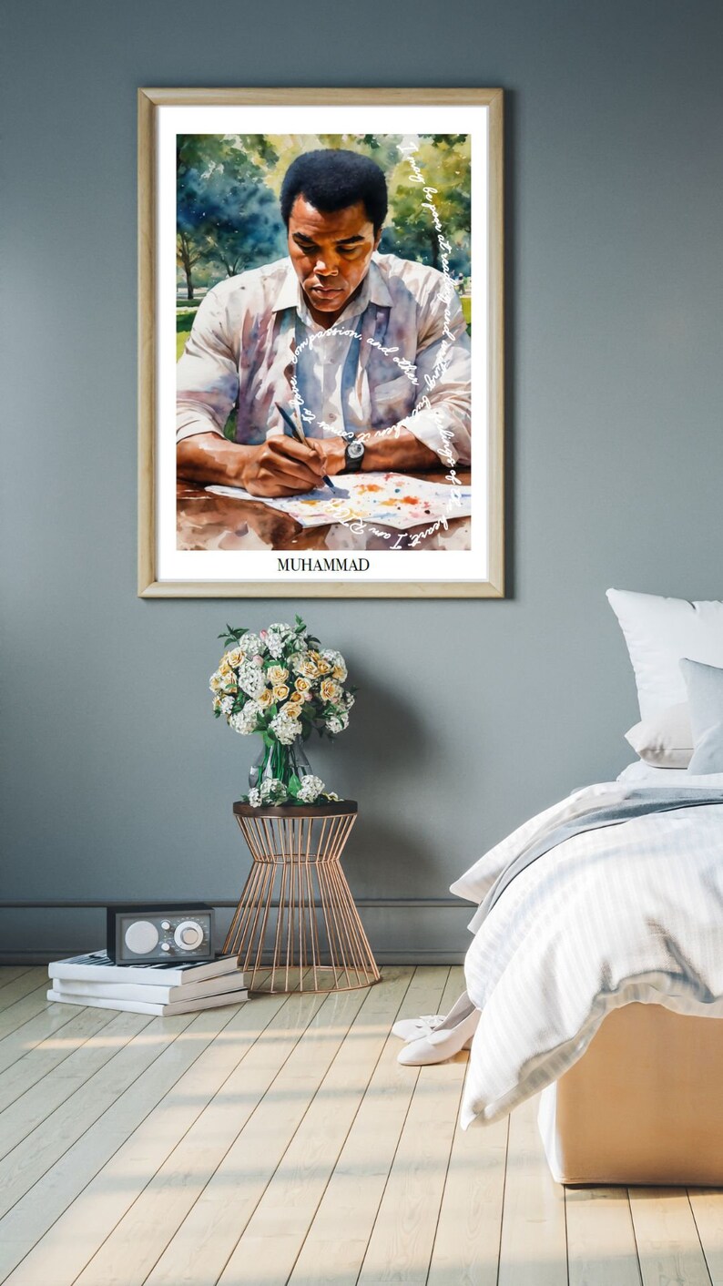 Muhammad Ali, Instant Download, Digital Print, Art, Motivational, Boxer ...